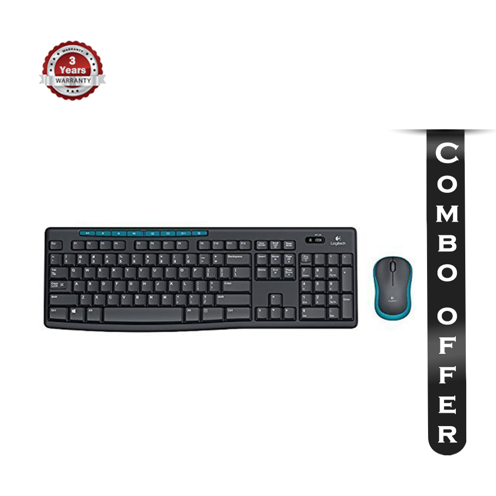 Combo Of 2 Logitech MK275 Wireless Keyboard and Mouse - Black