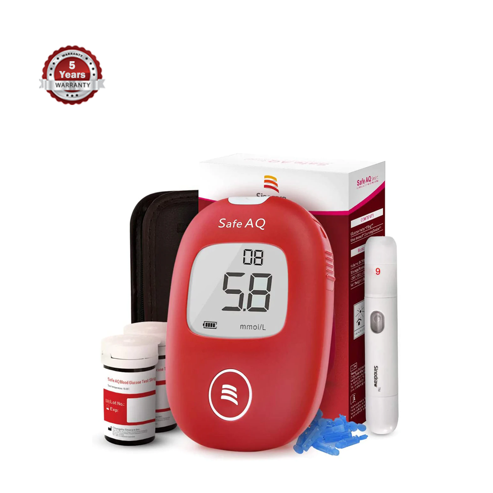 Sinocare Safe AQ Smart Smart Glucometer Blood Glucose / Suger Test ...