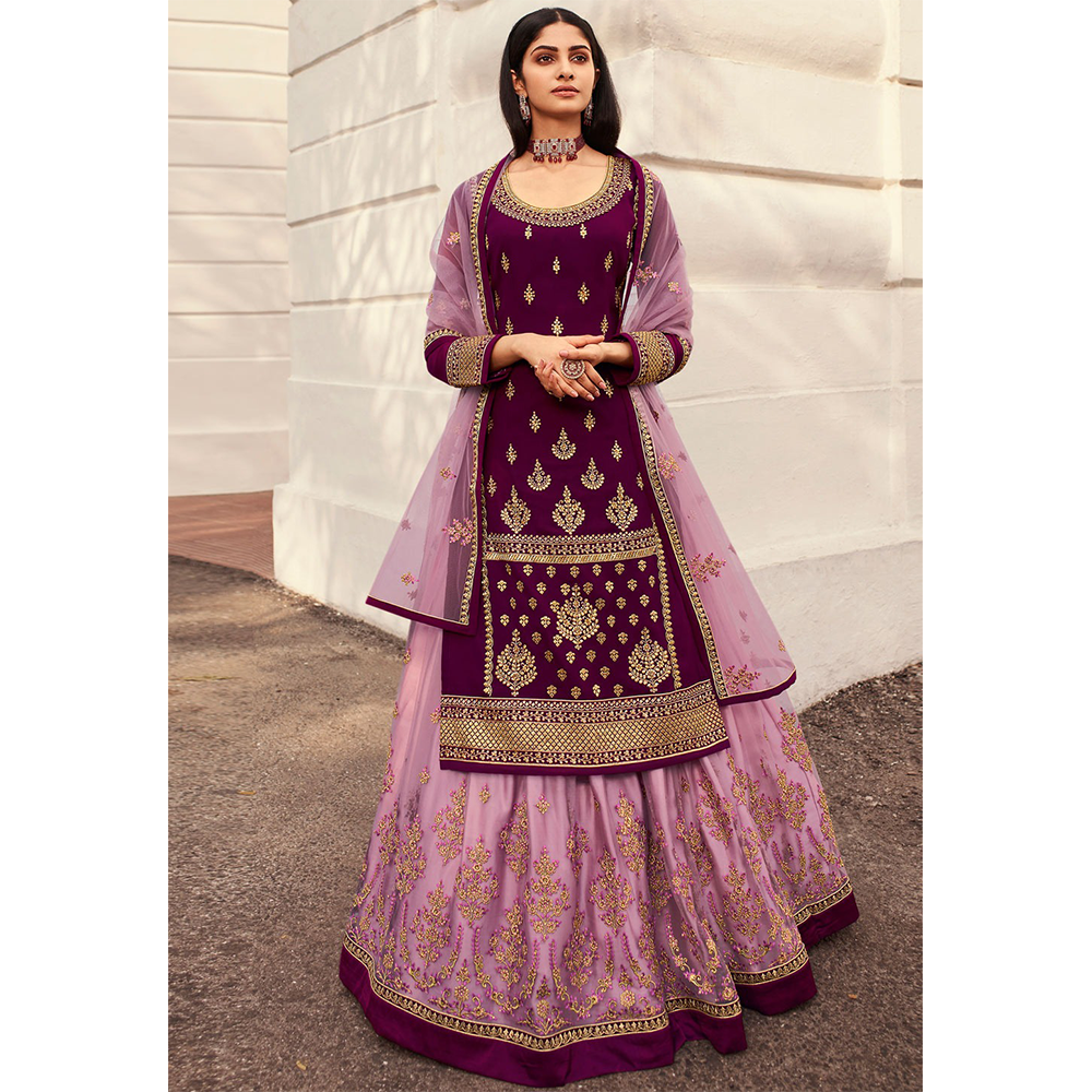 Weightless Georgette Embroidered Readymade Party Dress for Women ...