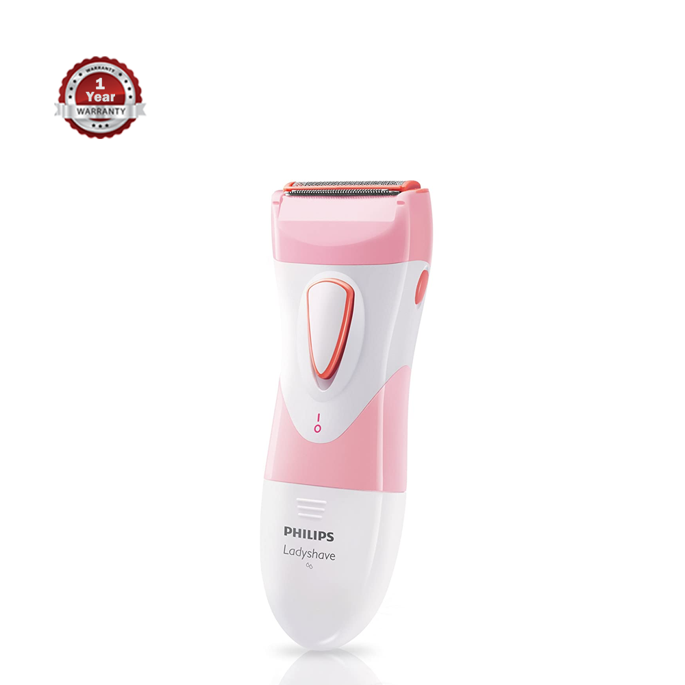 Philips HP6306/00 Wet And Dry Electric Shaver For Women - Pink And White